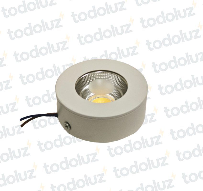 Spot Led Adosar Redondo Blanco 5W 3000°k IP20 960lm (Ø75x27mm) - todoluz