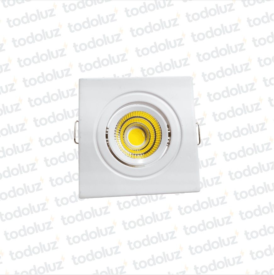 Spot Emb. Mini Cuad. Movil. Blanco Led 3W 6500°k (60x60mm) - todoluz