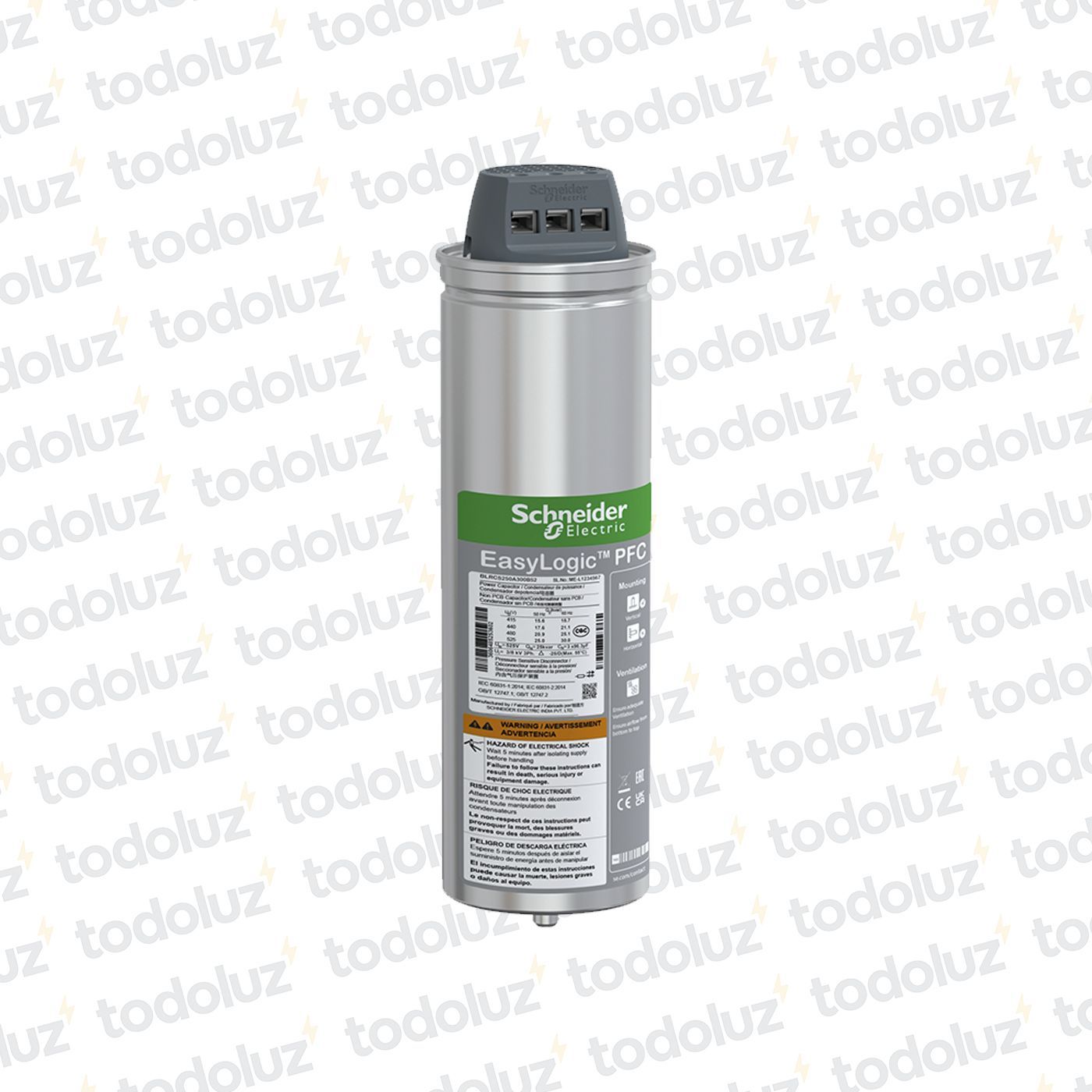 Capacitor Trifasico 25kVAR 400Vac Schneider - todoluz