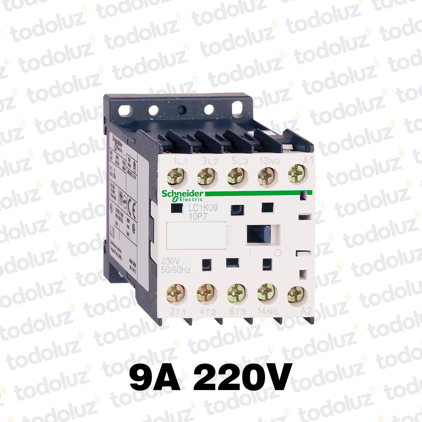 Mini Contactor 9A/3P/4kW 1NO Bob.220Vac Mod.K Schneider - todoluz