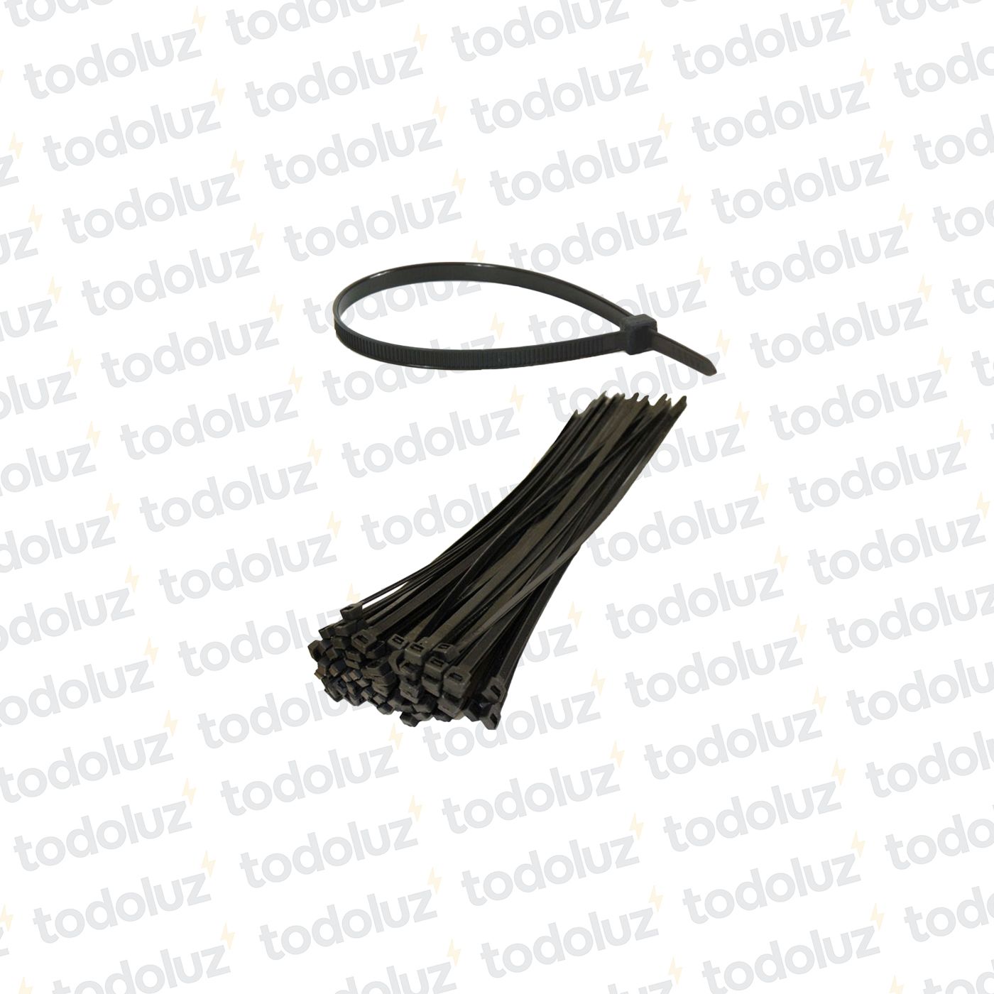 Collarin Plastico 200x4.8mm Negro (x.Paquete/100unid) - todoluz