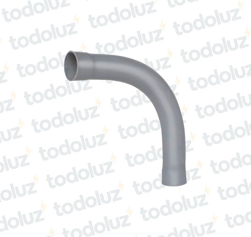 Curva 90° Conduit 40mm Gris - todoluz