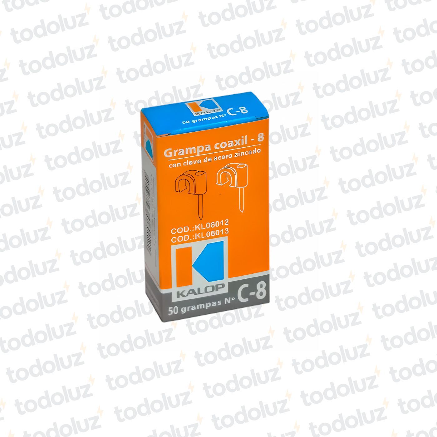 Grampa p/ cable C-8 (x.Caja/50unid) - todoluz