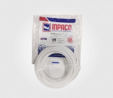 Cable Inpacord 2x1mm² Blanco 300V Antillama (x.Rollo/100m) Inpaco - todoluz